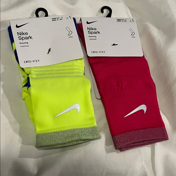 Nike | Underwear & Socks | Nike Spark Neon Yellow And Pink Socks | Poshmark